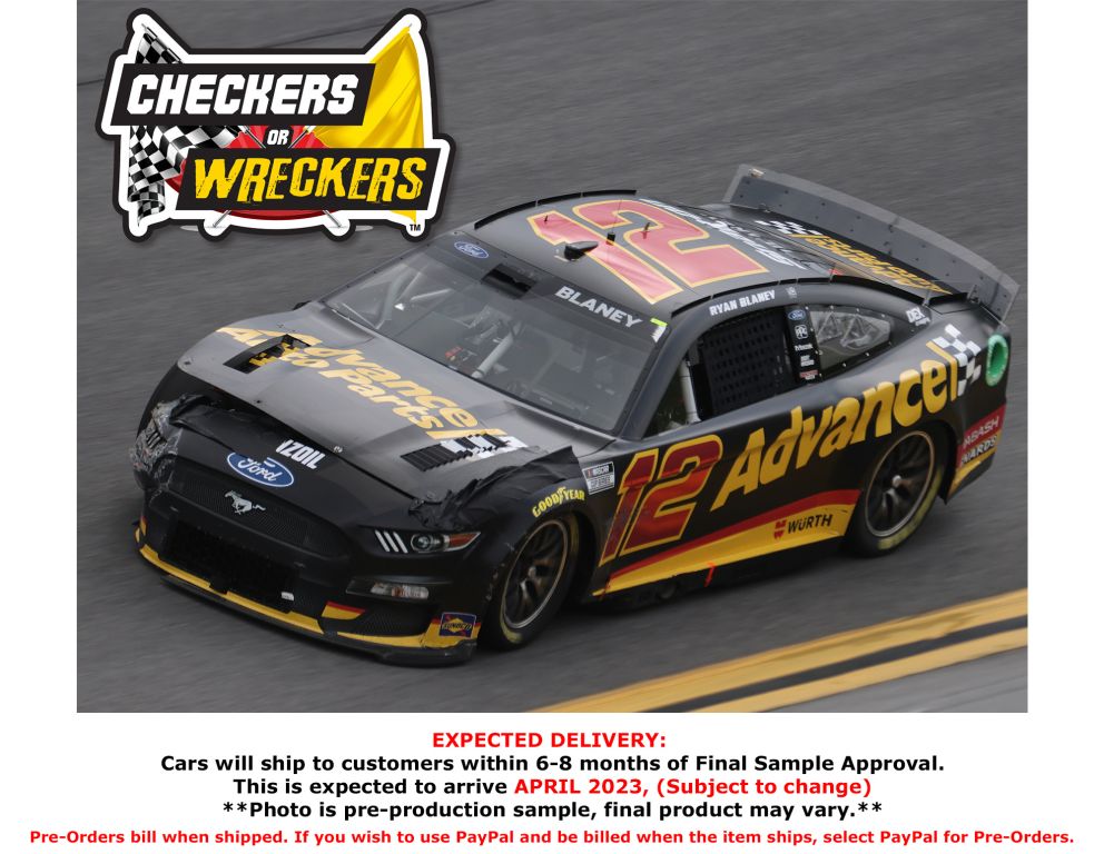 Ryan Blaney 2022 Advance Auto Parts Daytona 8/28 Checkers or Wreckers 1 ...