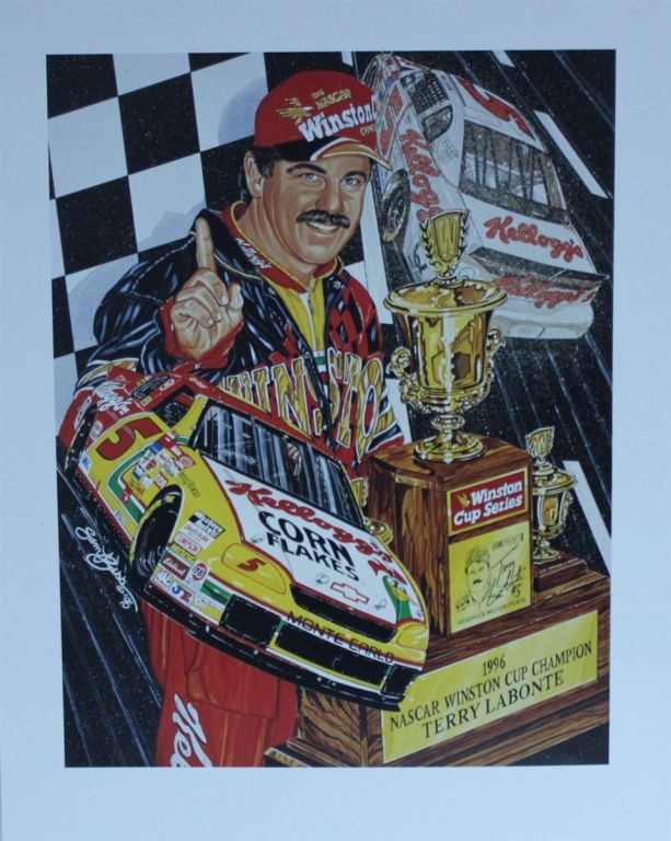 Terry Labonte 1996 Winston Cup Champion Original Sam Bass Print 27" X ...